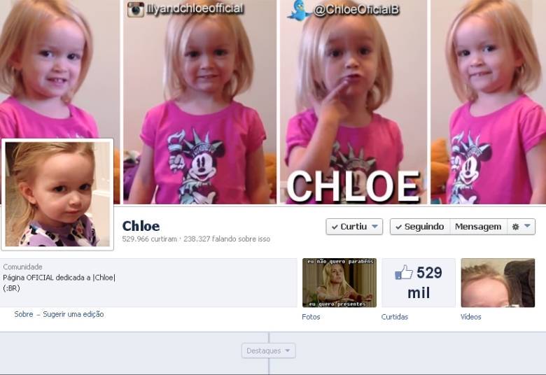 Parabéns! Chloe, a famosa garotinha dos memes das redes sociais ...