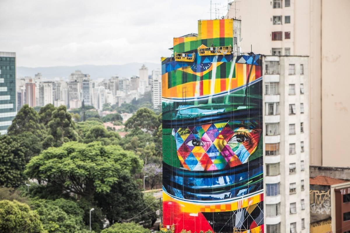 SP ganha mural em homenagem a Ayrton Senna - Fotos - R7 São Paulo