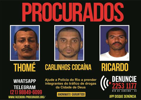 Disque Denúncia Divulga Cartazes De Procurados Em Operação Integrada