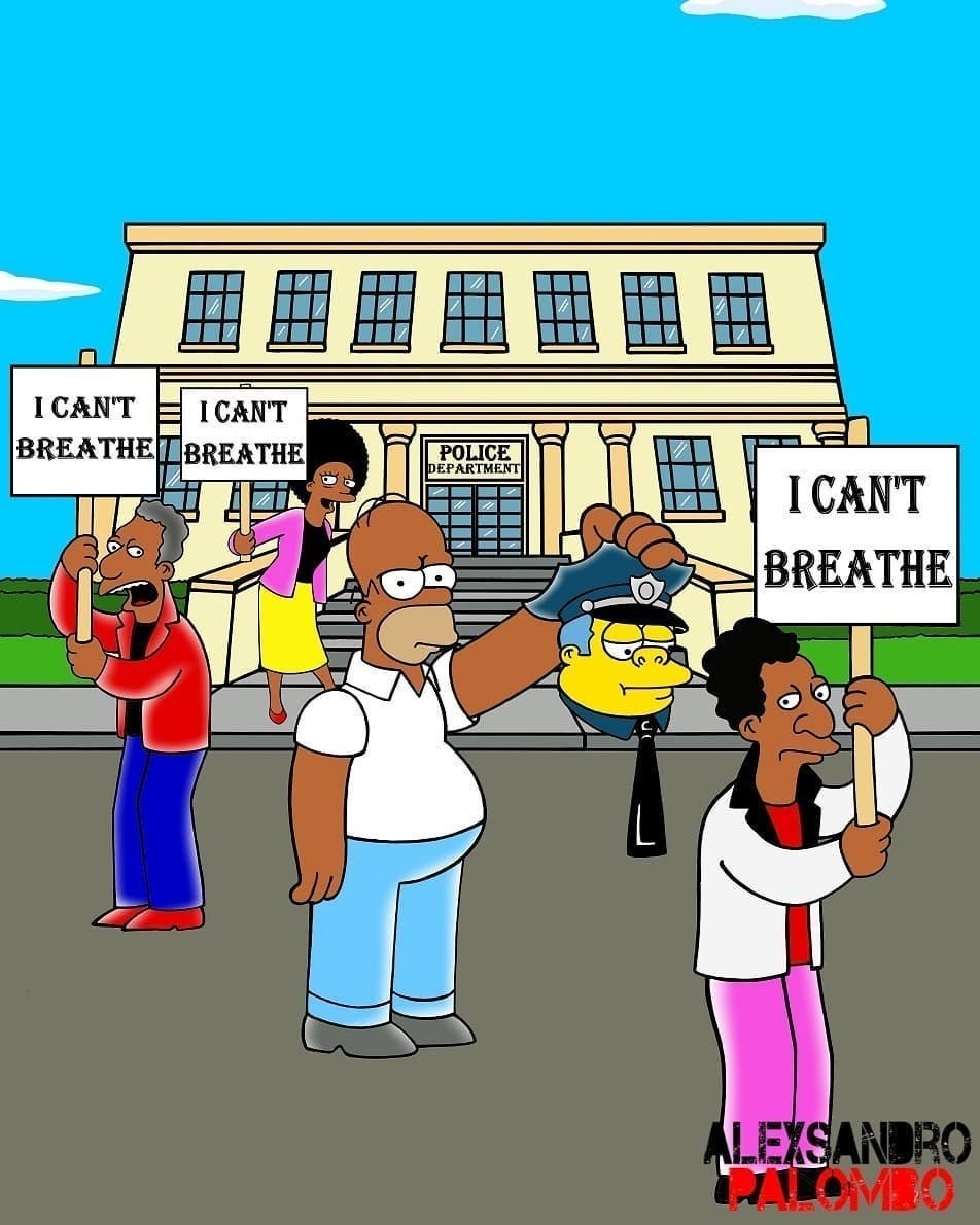 Artista muda cor dos 'Simpsons' para homenagear George Floyd - Fotos ...