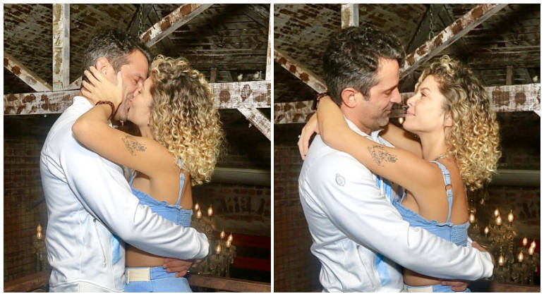 Bárbara Borges e Iran Malfitano trocam beijos em festa de aniversário - Entretenimento - R7 ...
