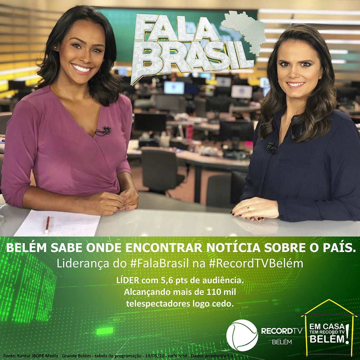 Liderança do Fala Brasil na RECORD TV Belém - Norte - R7 Record TV Belém