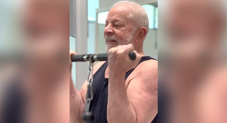 Lula publica vídeo treinando musculação e chutando bola cinco semanas ...