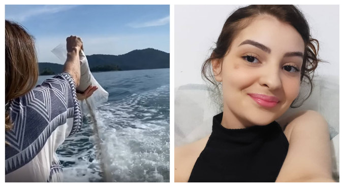 Atriz joga cinzas de Mabel Calzolari no mar: 'Despedida deste mundo ...
