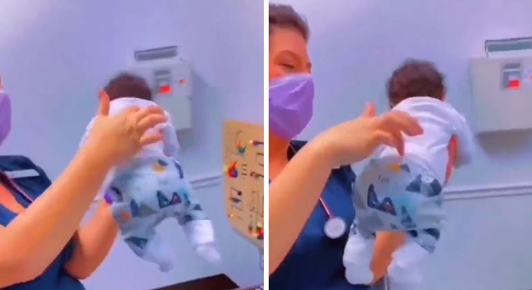 Vídeo que mostra reflexo natural bebê viraliza; saiba para que esse ...