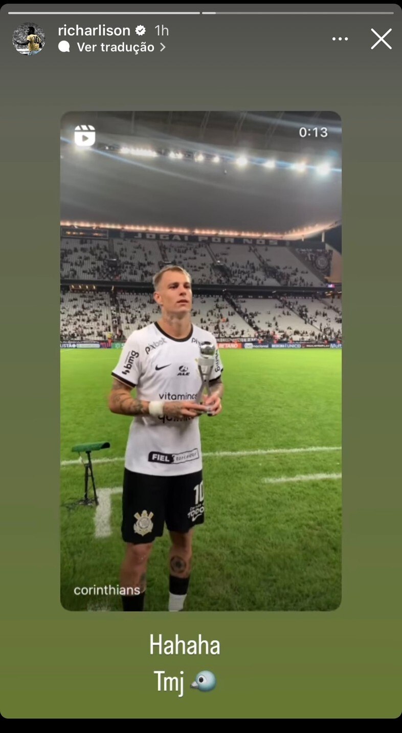 Róger Guedes comemora gol imitando pombo e recebe recado de Richarlison ...