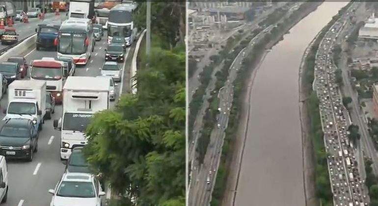Cratera provoca trânsito intenso na marginal Tietê nesta quarta (2 ...