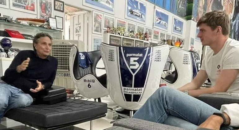 Verstappen visita Nelson Piquet e se encanta com carros do sogro ... Verstappen visita Nelson Piquet e se encanta com carros do sogro ...